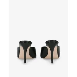Valentino Garavani Vlogo Signature 80 Leather Heeled Mules - Black