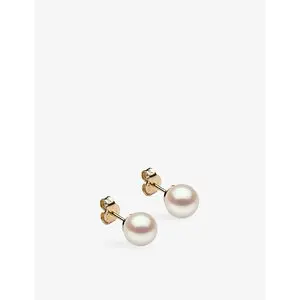 Yoko London Classic Akoya Pearl Stud Earrings - 18ct Yellow Gold