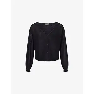 American Vintage V-neck Wool-blend Cardigan - Noir