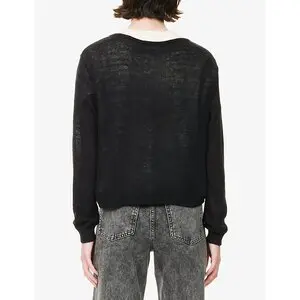American Vintage V-neck Wool-blend Cardigan - Noir