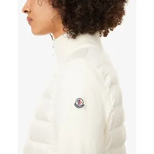 Moncler Padded Zip-up Wool And Nylon Cardigan