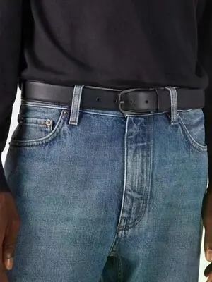 Zegna Leather Belt - Black