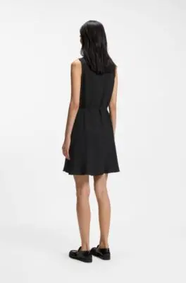 BOSS Crepe Wrap Dress - Black