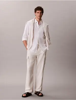 Calvin Klein Linen Cotton Classic Button-down Shirt