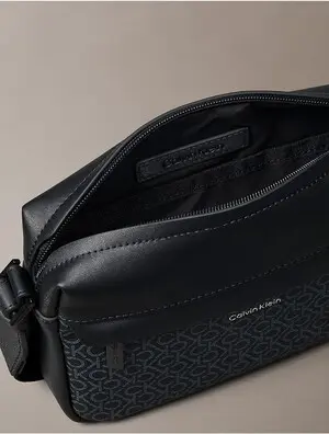 Calvin Klein Pebbled Monogram Camera Bag