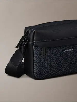 Calvin Klein Pebbled Monogram Camera Bag