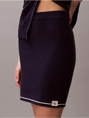 Calvin Klein Micro Cable Knit Mini Skirt