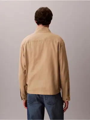 Calvin Klein Linen Cotton Zip Jacket
