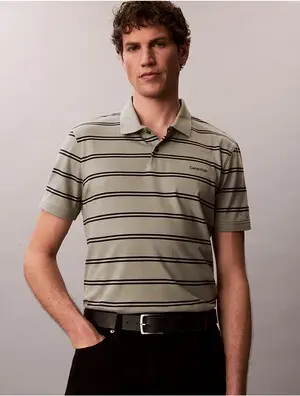 Calvin Klein Liquid Touch Stripe Polo Shirt
