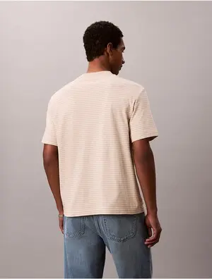 Calvin Klein Stripe Relaxed T-shirt - White Pepper