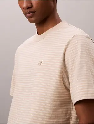 Calvin Klein Stripe Relaxed T-shirt - White Pepper
