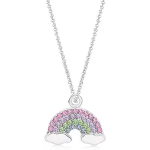 CHANTEUR Rainbow Crystal Pendant Necklace - Multi