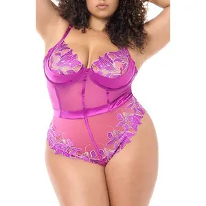 MAPALE Embroidered Teddy - Azalea