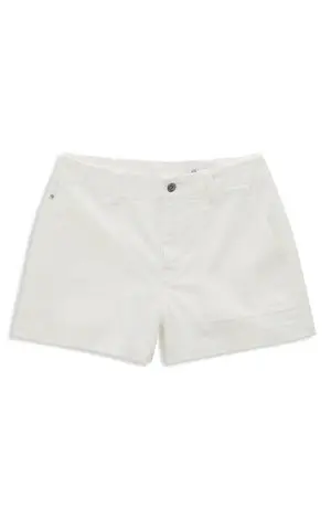 Ag Analeigh High Waist Twill Shorts - Powder