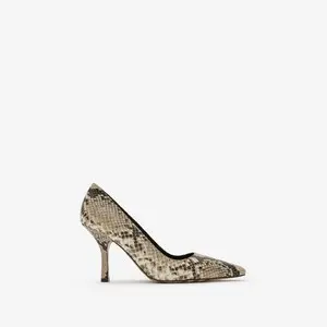 Burberry Python-print Leather Dame High Pumps
