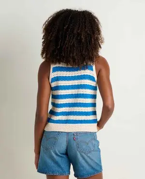TOAD & CO Bianca Pointelle Tank - Salt Pattern