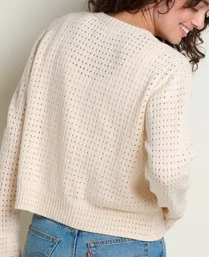TOAD & CO Bianca Pointelle Cardigan - Salt