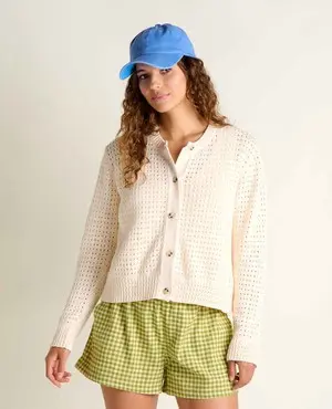 TOAD & CO Bianca Pointelle Cardigan - Salt