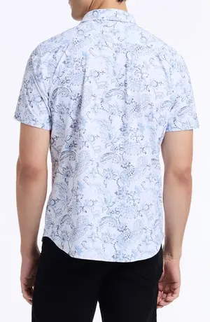 Robert Graham Bascobel Knit Short Sleeve Button-up Shirt