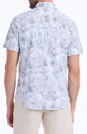 Robert Graham Wrathbone Knit Short Sleeve Button-up Shirt