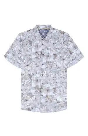 Robert Graham Wrathbone Knit Short Sleeve Button-up Shirt