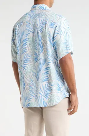Tommy Bahama Palm Dancer Print Silk Button-up Shirt