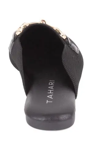 Tahari Augustine Bit Loafer Mule - Black/gold