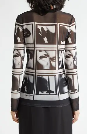 Emporio Armani Long Sleeve Graphic Print T-shirt