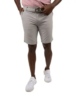 BLACK CLOVER Prime 8" Textured Stretch Twill Shorts - Grey