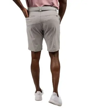 BLACK CLOVER Prime 8" Textured Stretch Twill Shorts - Grey