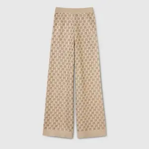 Gucci Wool Cashmere Leisure Pants With Crystals