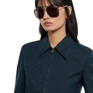 Gucci Gg Cotton Gabardine Zip Jacket