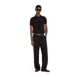 Gucci Leather Driver With Web Detail - Brown