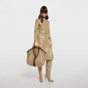 Gucci Giglio Large Tote Bag - Beige
