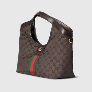 Gucci Giglio Small Tote Bag - Brown