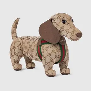 Gucci Gg Stuffed Dog - Beige
