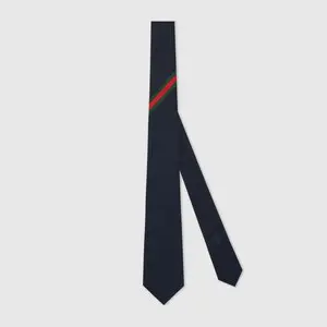 Gucci Web Silk Jacquard Tie - Blue