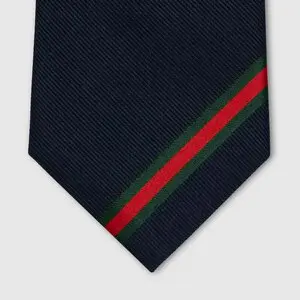 Gucci Web Silk Jacquard Tie - Blue