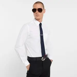 Gucci Web Silk Jacquard Tie - Blue