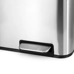 ELAMA 2 Section 30 Liter/ 8 Gallon Each Section Trash And Recycling Step Bin With Slow Close Mechanism