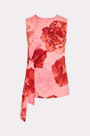 MILLY Serena Floral Sleeveless Top