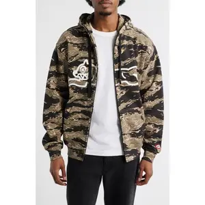 ICECREAM Tiger Zip-up Graphic Hoodie