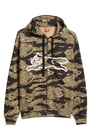 ICECREAM Tiger Zip-up Graphic Hoodie