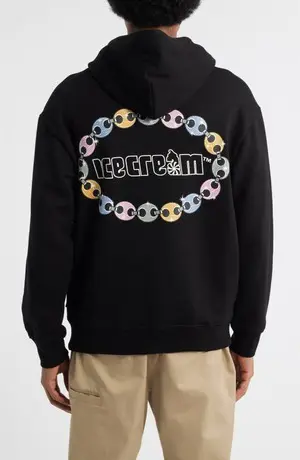ICECREAM Chain Logo Cotton French Terry Hoodie