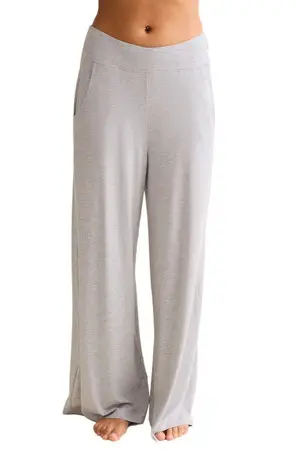 Fleur't Wide Leg Lounge Pants - Heather Grey