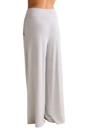 Fleur't Wide Leg Lounge Pants - Heather Grey