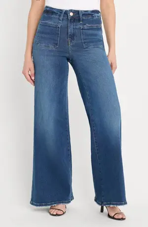 Good American Soft Tech Good Waist Palazzo Jeans - Indigo511