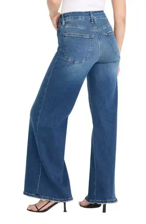 Good American Soft Tech Good Waist Palazzo Jeans - Indigo511