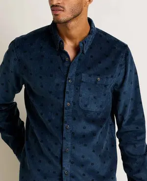 TOAD & CO Cascadia Long Sleeve Shirt - Midnight Geo Print