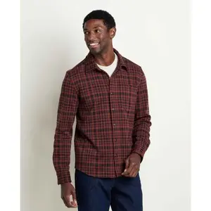 TOAD & CO Shadowbrook Long Sleeve Shirt - Deep Mahogany Pattern